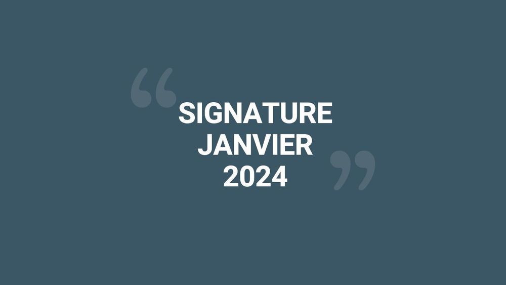 La nouvelle signature en janvier 2024 | Fibus